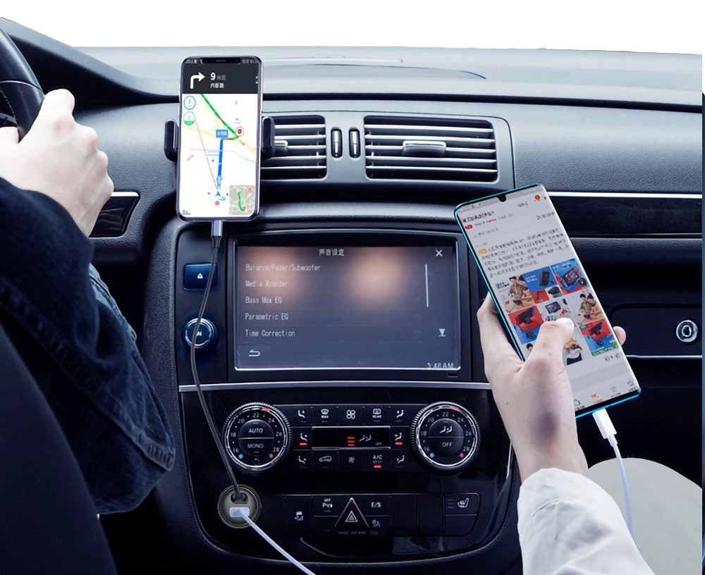 → 2 Stk Dobbelt USB Oplader til Bil / Cigartænder - Fri Fragt