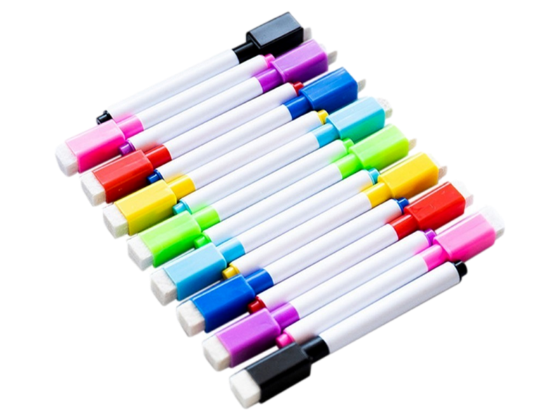 → Pakke m. Whiteboard Tusch-Sort & 8-Pak Magnetiske Whiteboard Tusser