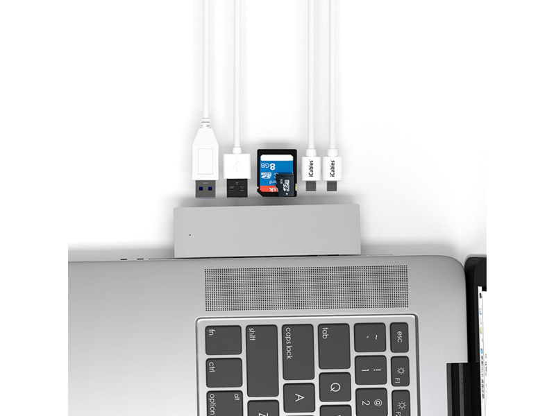 → 6-i-1 Multiport Adapter til Macbook PRO ULTIMO 2016/2017/2018/2019