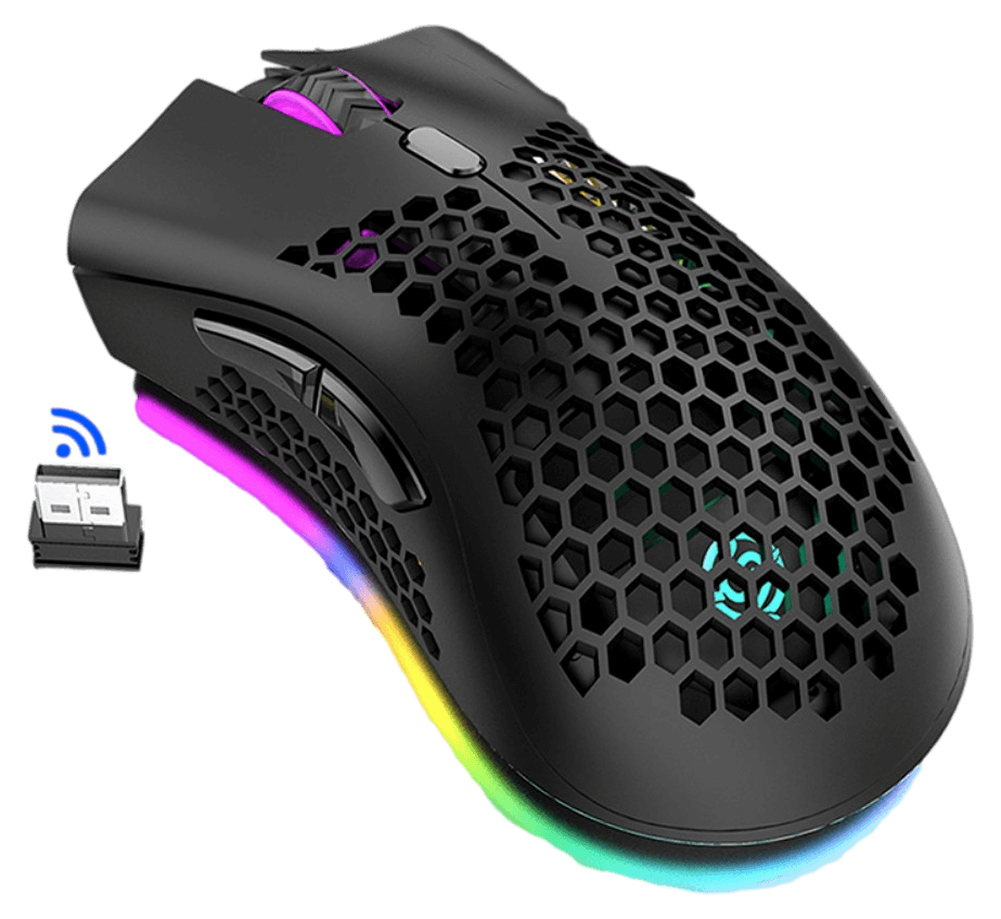 → Trådløs Ultra Light Gamer Mus m. RGB/LED lys | Gratis Fragt!