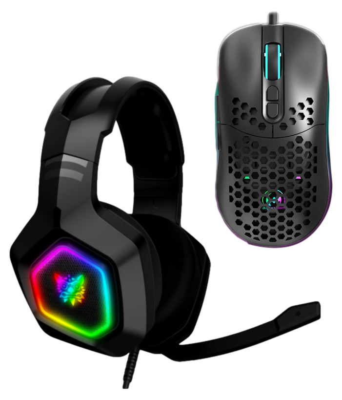 Billig gaming sæt med gamer mus, tastatur, headset og gamer stol til børn